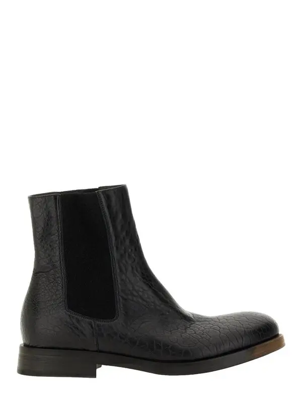 UMA WANG Leather Ankle Boots - Black