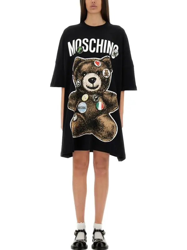 Moschino Teddy Bear Short Dress - Black