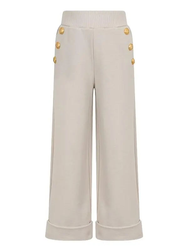 Balmain Baggy Pants With Buttons - Beige