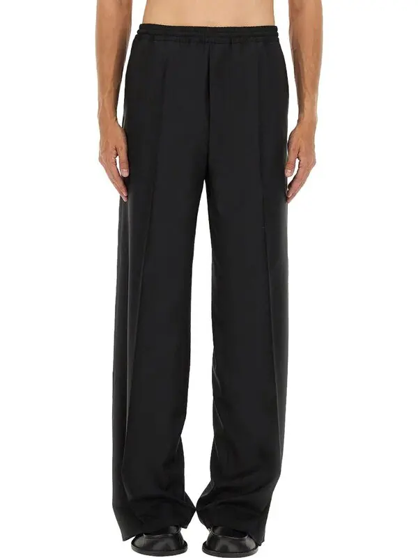 Moschino Wool Canvas Trousers - Black