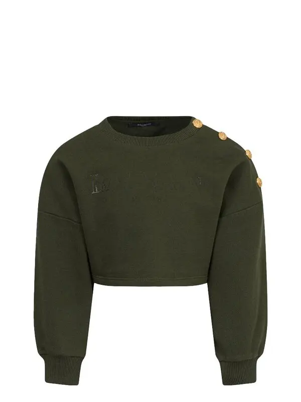 Balmain Cotton Sweatshirt - Green