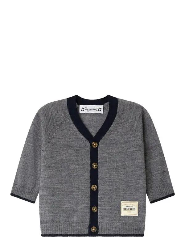 Bonpoint Wool Cardigan - Grey