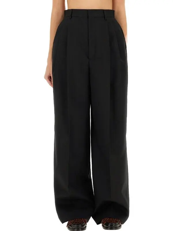 Moschino Tailored Wide Leg Pants - Black
