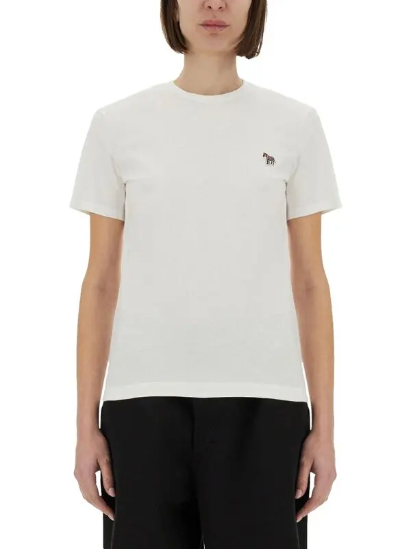 Paul Smith T-shirt With Logo Patch - White