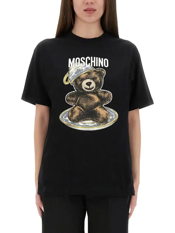 Moschino T-shirt With Teddy Print - Black