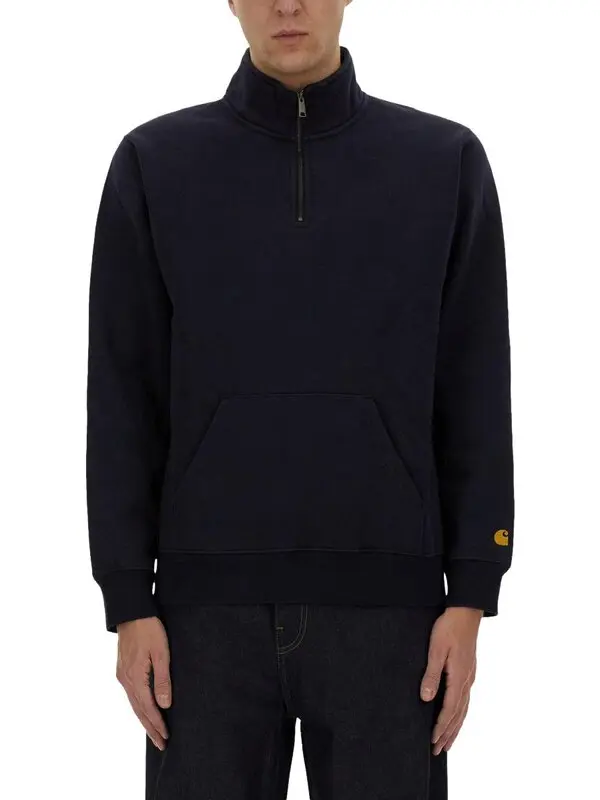 Carhartt Work In Progress Half Zip Sweatshirt - Blue