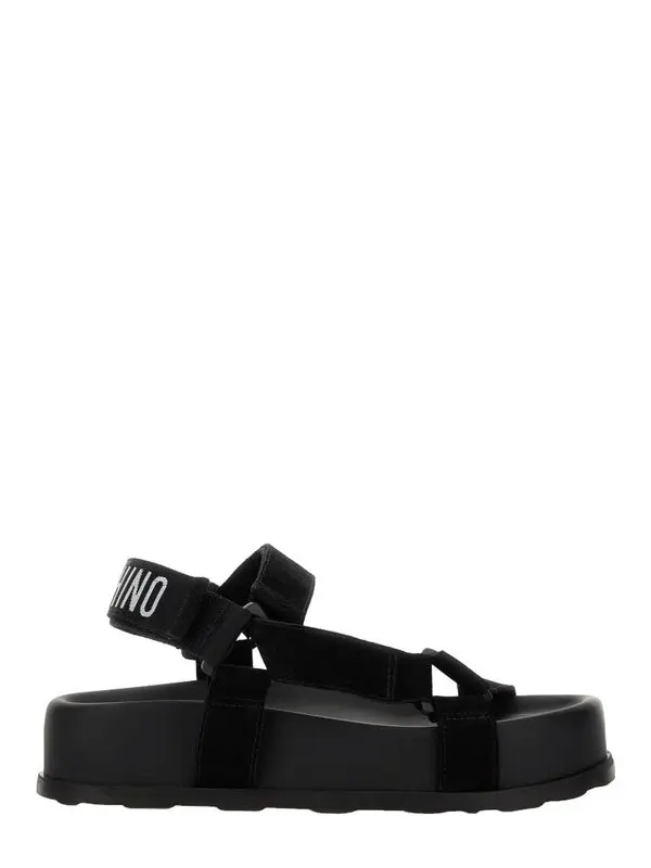 Moschino Logo Sandal - Black