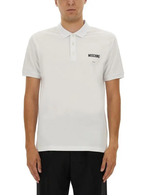 Moschino Cotton Pique Polo - White
