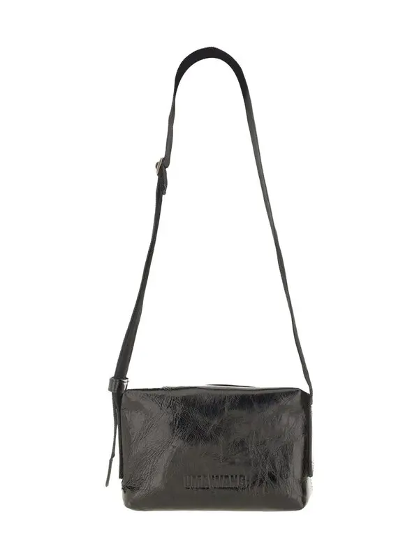 UMA WANG Leather Shoulder Bag - Black