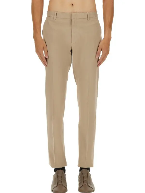 Zegna Cotton Blend Pants - Beige