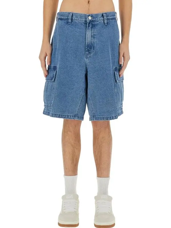 Obey Baggy Bigwig Cargo Shorts - Blue