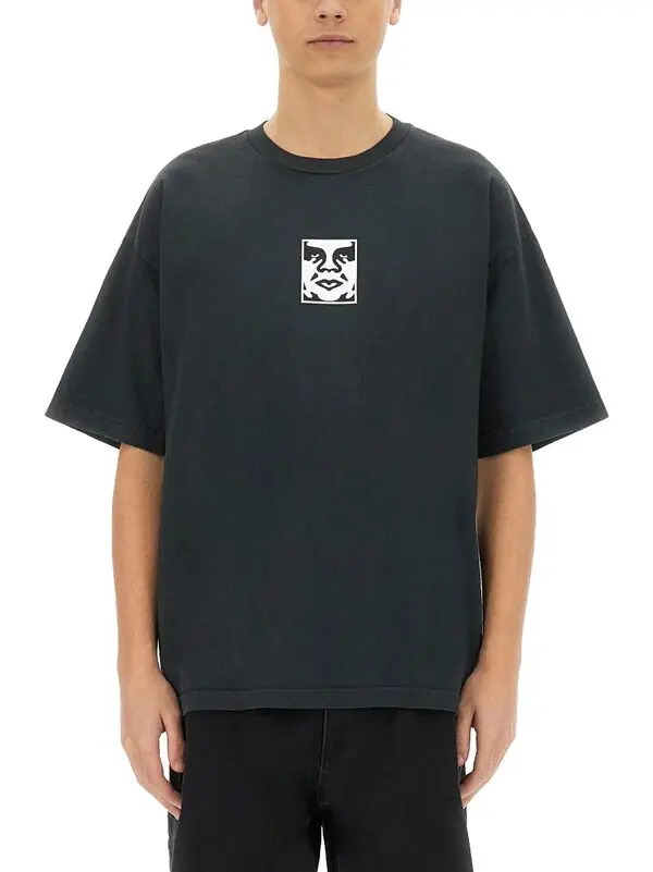 Obey Icon Face' T Shirt - Black