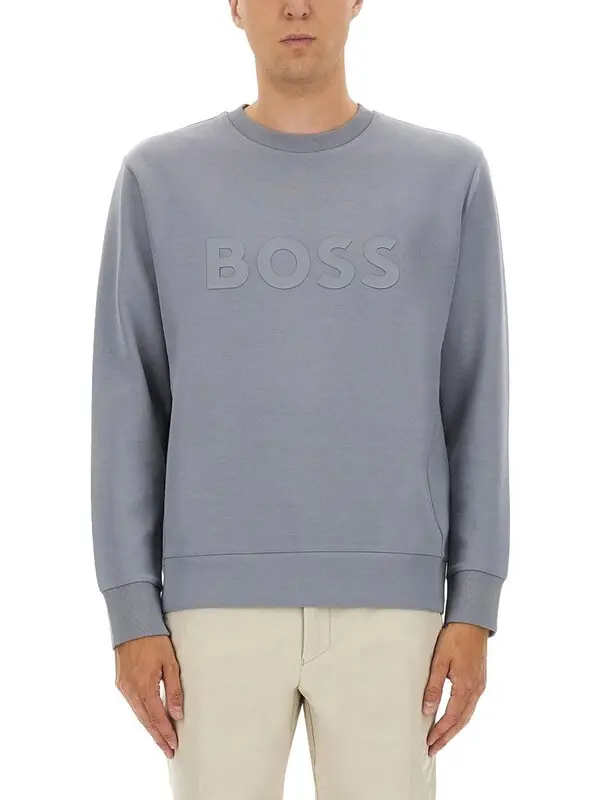 BOSS Sweatshirt With Logo - Grey