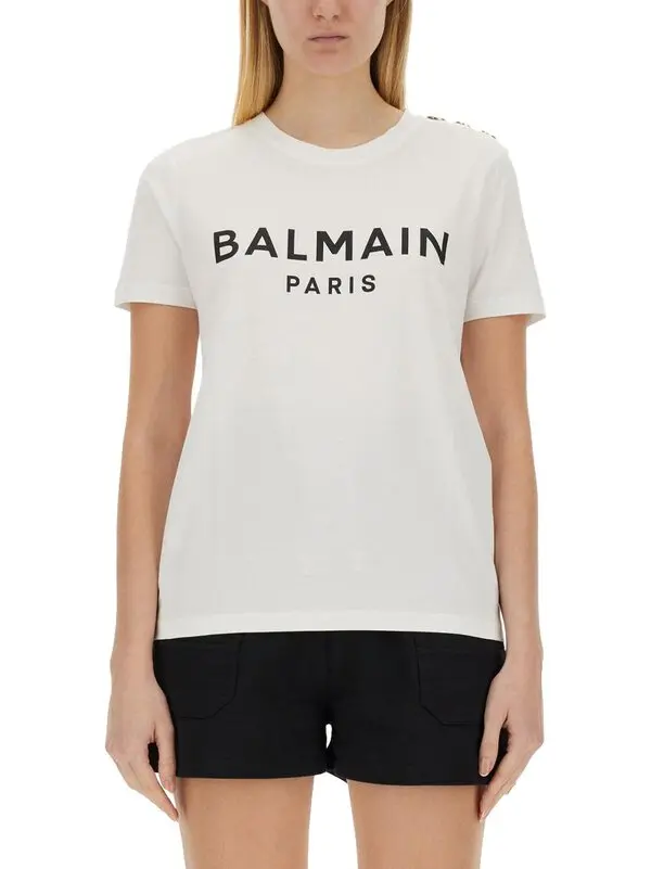 Balmain T-shirt With Logo - White