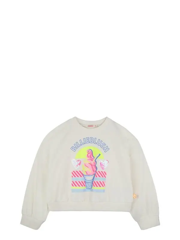 BILLIEBLUSH Cotton Crewneck Sweatshirt - Ivory