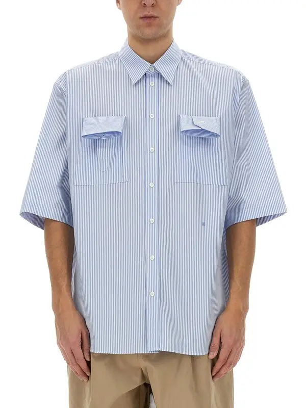 Moschino Cuff 'details' Shirt - Baby Blue