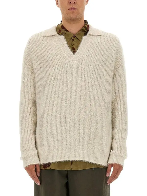 UMA WANG Wool Blend Sweater - White
