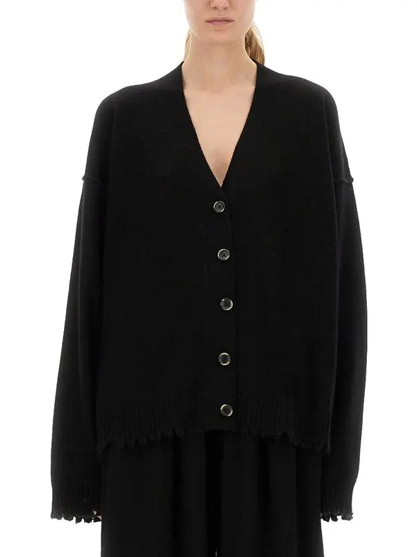 UMA WANG Cashmere Button Cardigan - Black