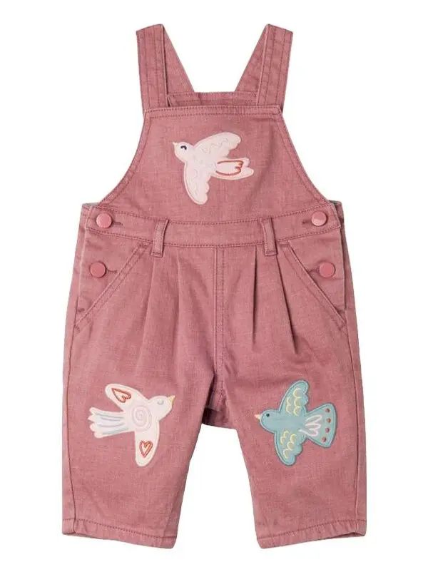 Stella McCartney Dungarees With Bird Appliqu - Pink