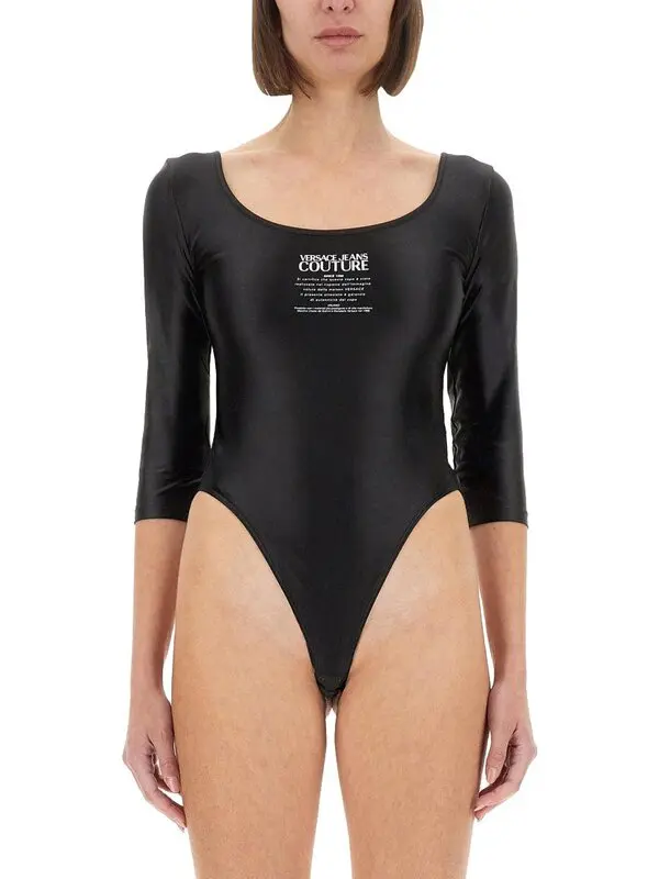Versace Logo Bodysuit - Black