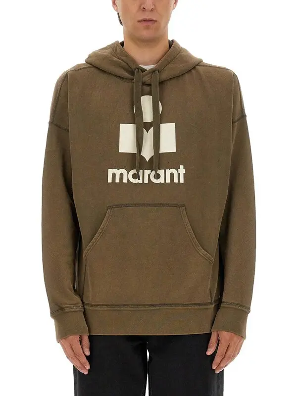 MARANT Miley Sweatshirt With Logo - Brown