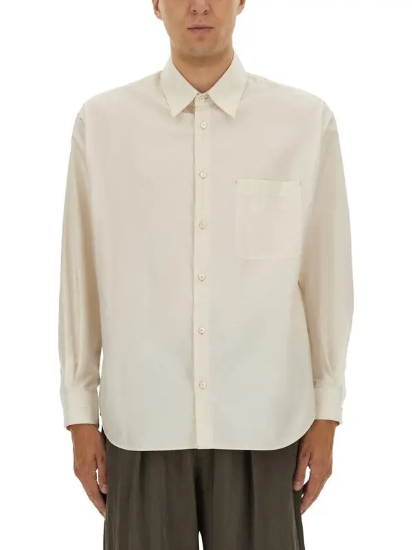 LEMAIRE Cotton And Silk Shirt - Beige