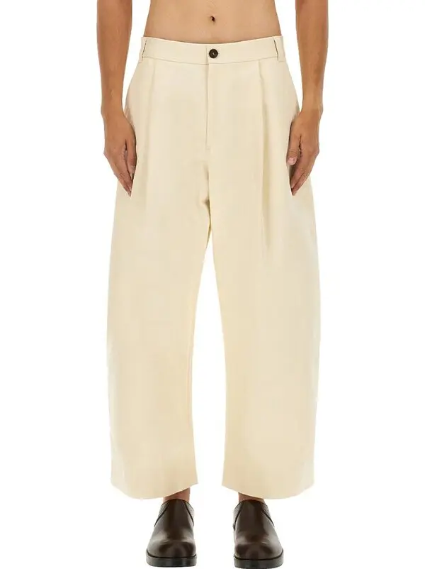 Studio Nicholson Wide Leg Trousers - Beige