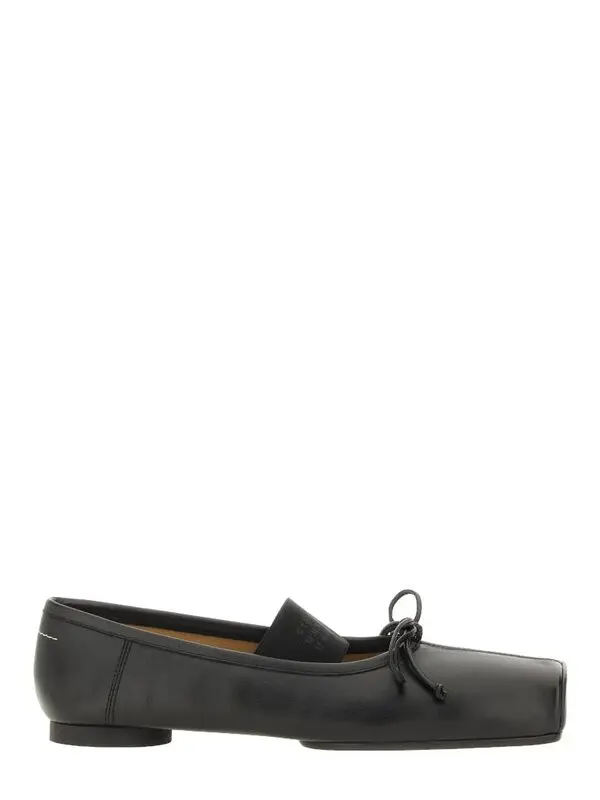 MAISON MARGIELA Leather Ballerinas - Black
