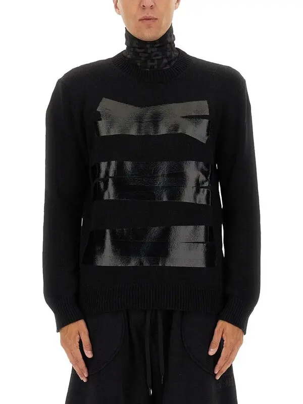 MAISON MARGIELA Sweater With Tape - Black