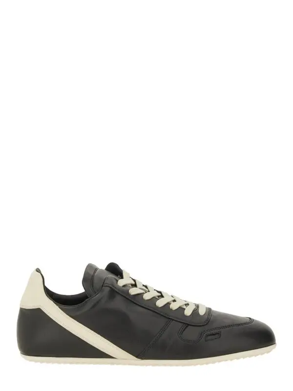 Rick Owens Leather Low-top Sneakers - Black