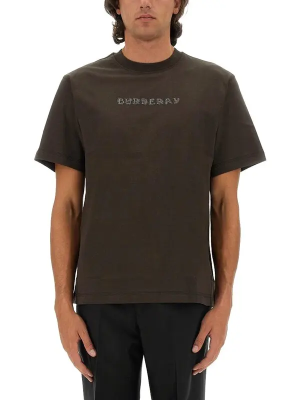 Burberry T Shirt With Logo - Multicolour