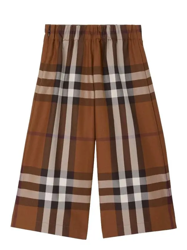 Burberry Checkered Cotton Pants - Multicolour