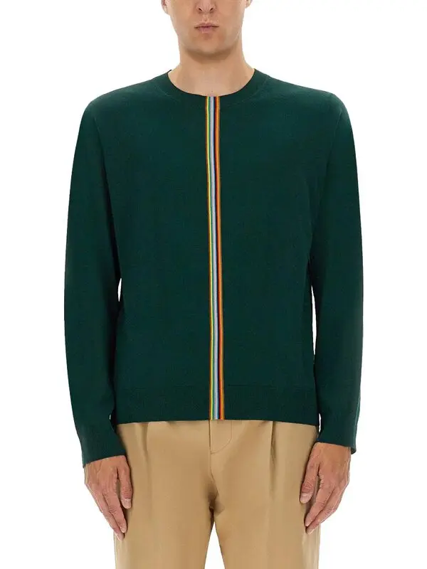 Paul Smith Striped Merino Wool Jersey - Green