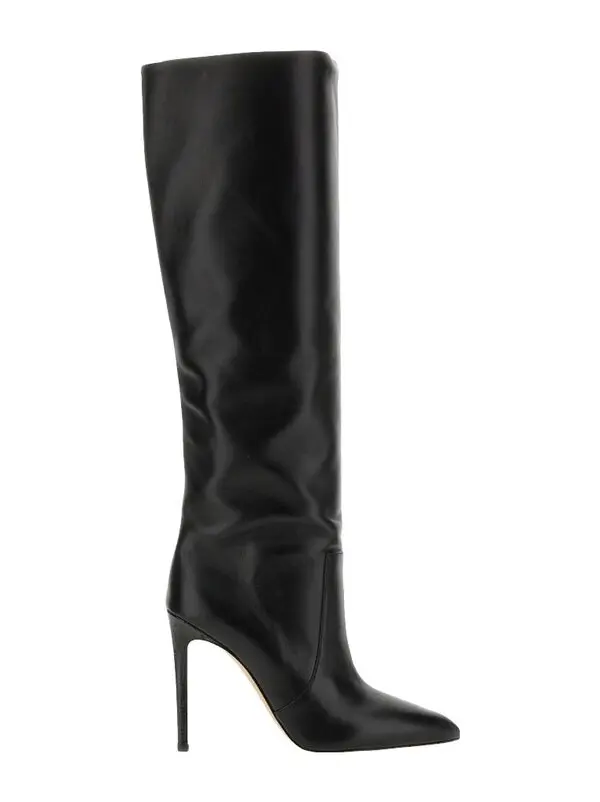 Paris Texas Stiletto Leather Boots - Black