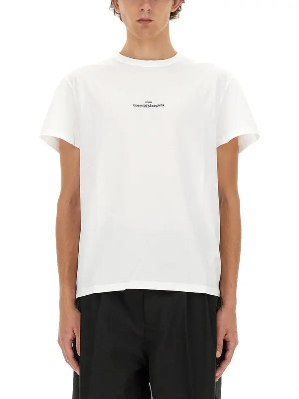 MAISON MARGIELA Distorted Logo T-shirt - White