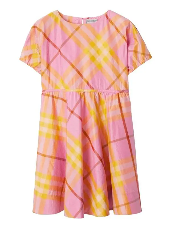 Burberry Dress With Checks - Multicolour