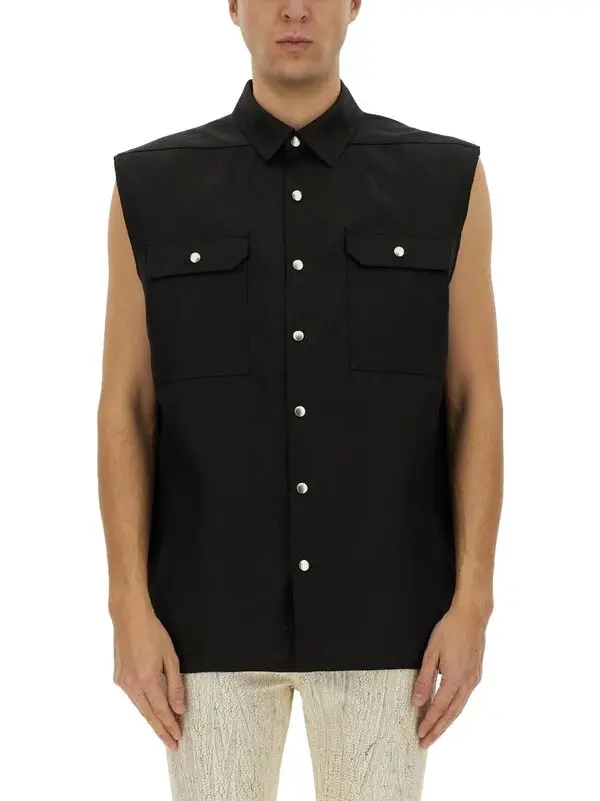 Rick Owens Sleeveless Outershirt Jumbo - Black
