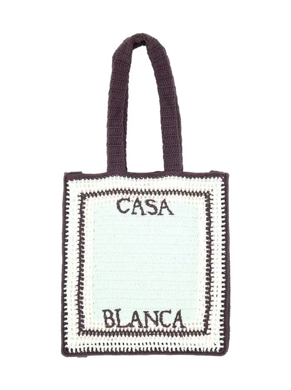 Casablanca Crochet Tote Bag - Purple