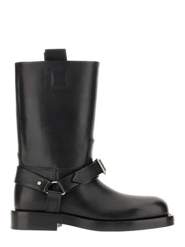 Burberry Saddle Boots - Black