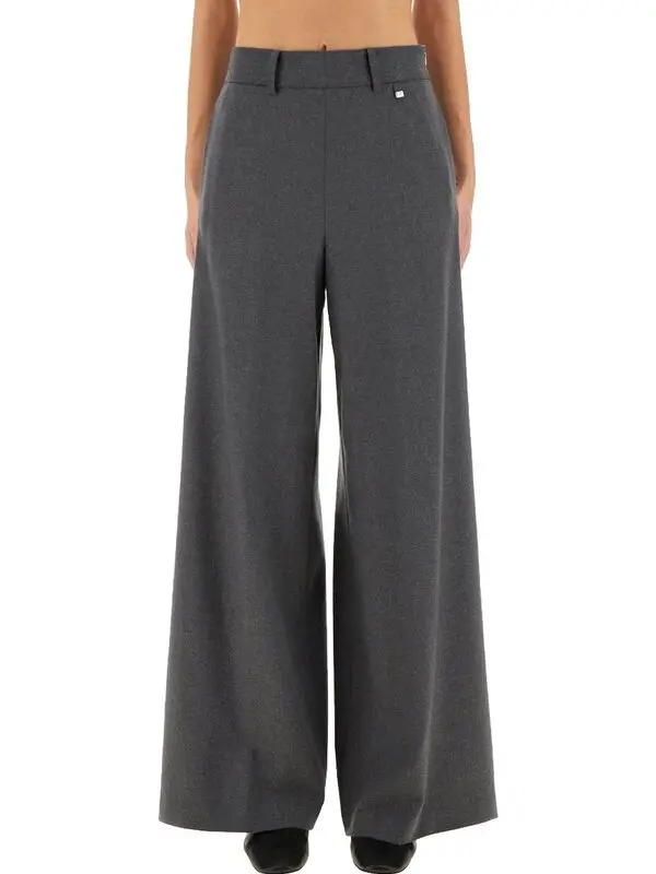 Herno Wide Leg Trousers - Grey