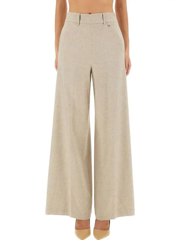 Herno Wide Leg Trousers - Beige