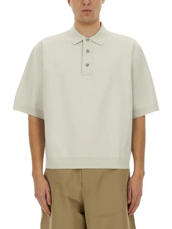 Studio Nicholson Knitted Polo - Ivory