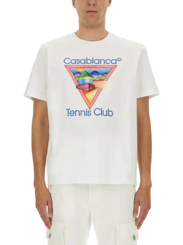 Casablanca T-shirt With Print - Multicolour