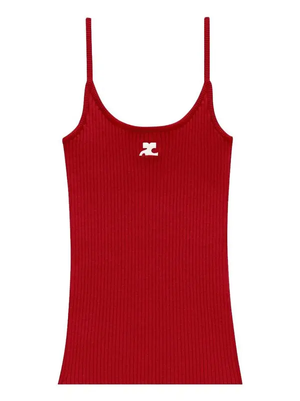 COURREGES Reedition Knit Tank Top - Red