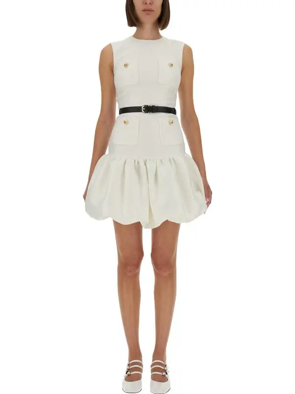 SELF-PORTRAIT Taffeta Mini Dress - Ivory