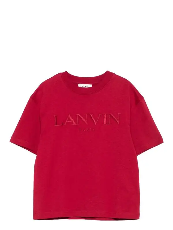 LANVIN T-shirt With Logo - Bordeaux