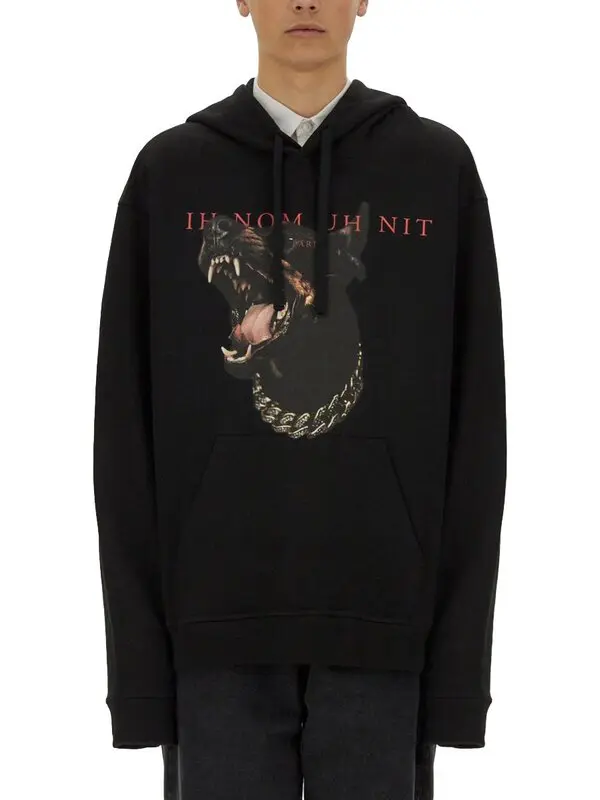 IH NOM UH NIT Dobermann Print Sweatshirt - Black