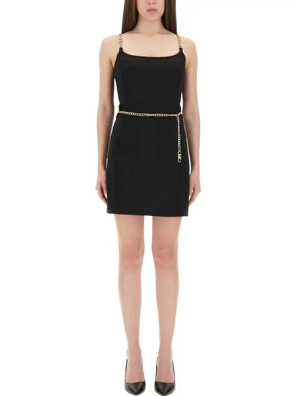 Michael Kors Bustier Mini Dress With Belt - Black