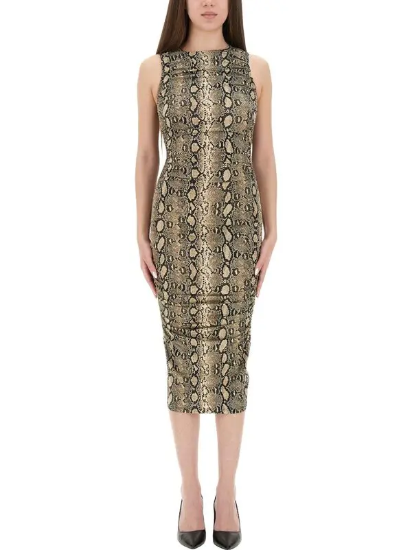 Michael Kors Animal Print Slim Fit Dress - Animalier