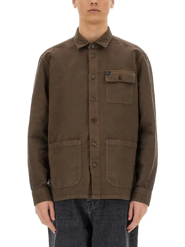 FAY Shirt Jacket - Brown